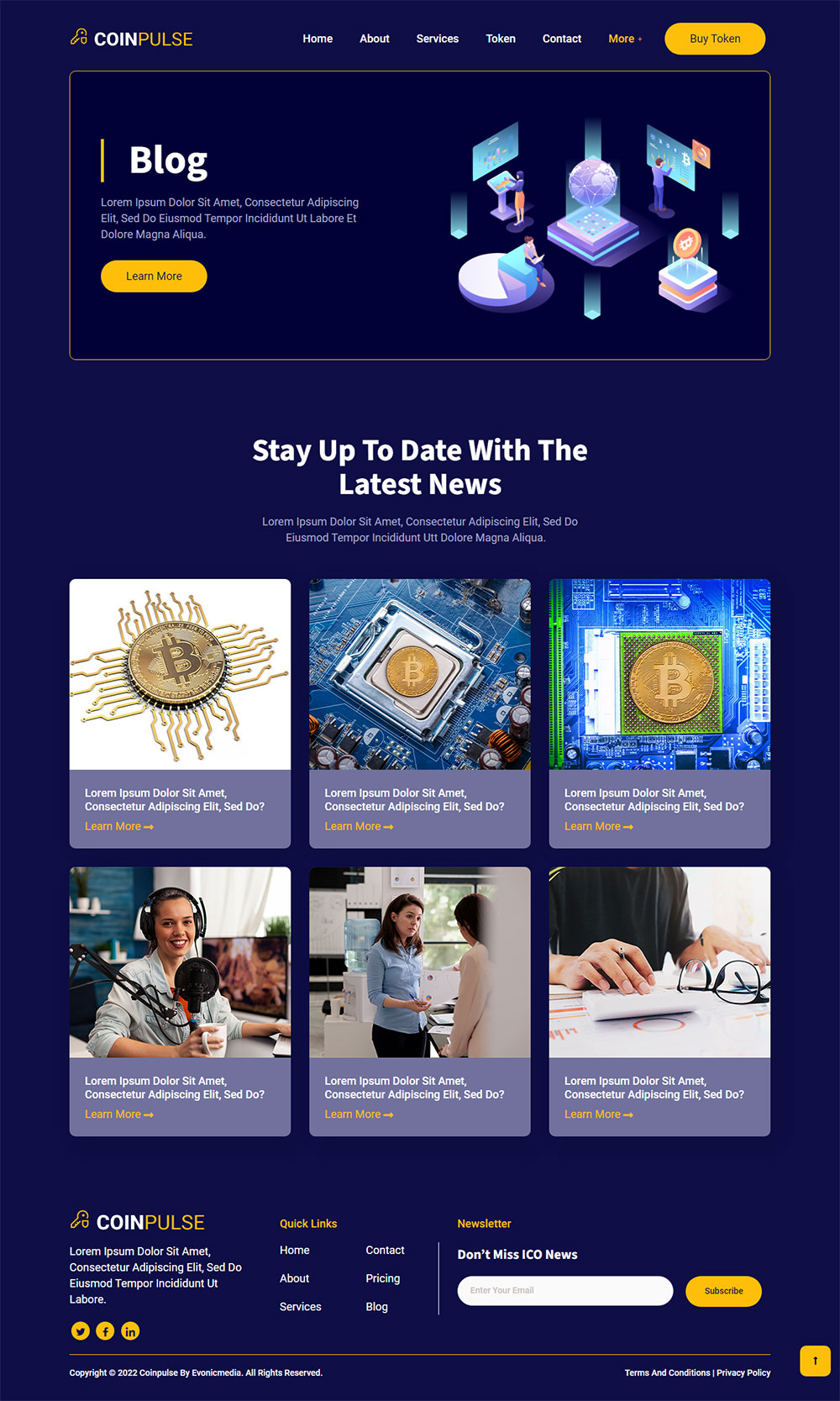 Coinpulse - Crypto Currency & Trading Elementor Template Kit by Evonicmedia